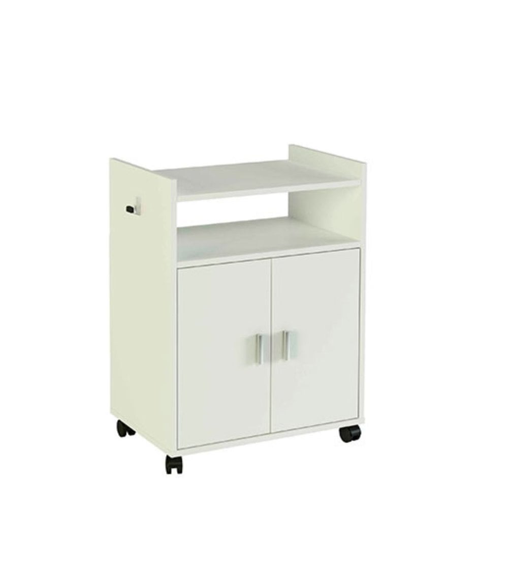 Mueble Auxiliar Con Ruedas y Dos Puertas